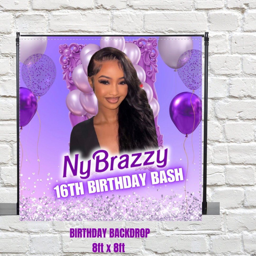 Birthday Backdrop , Editable , Digital Download , Instant Download ...