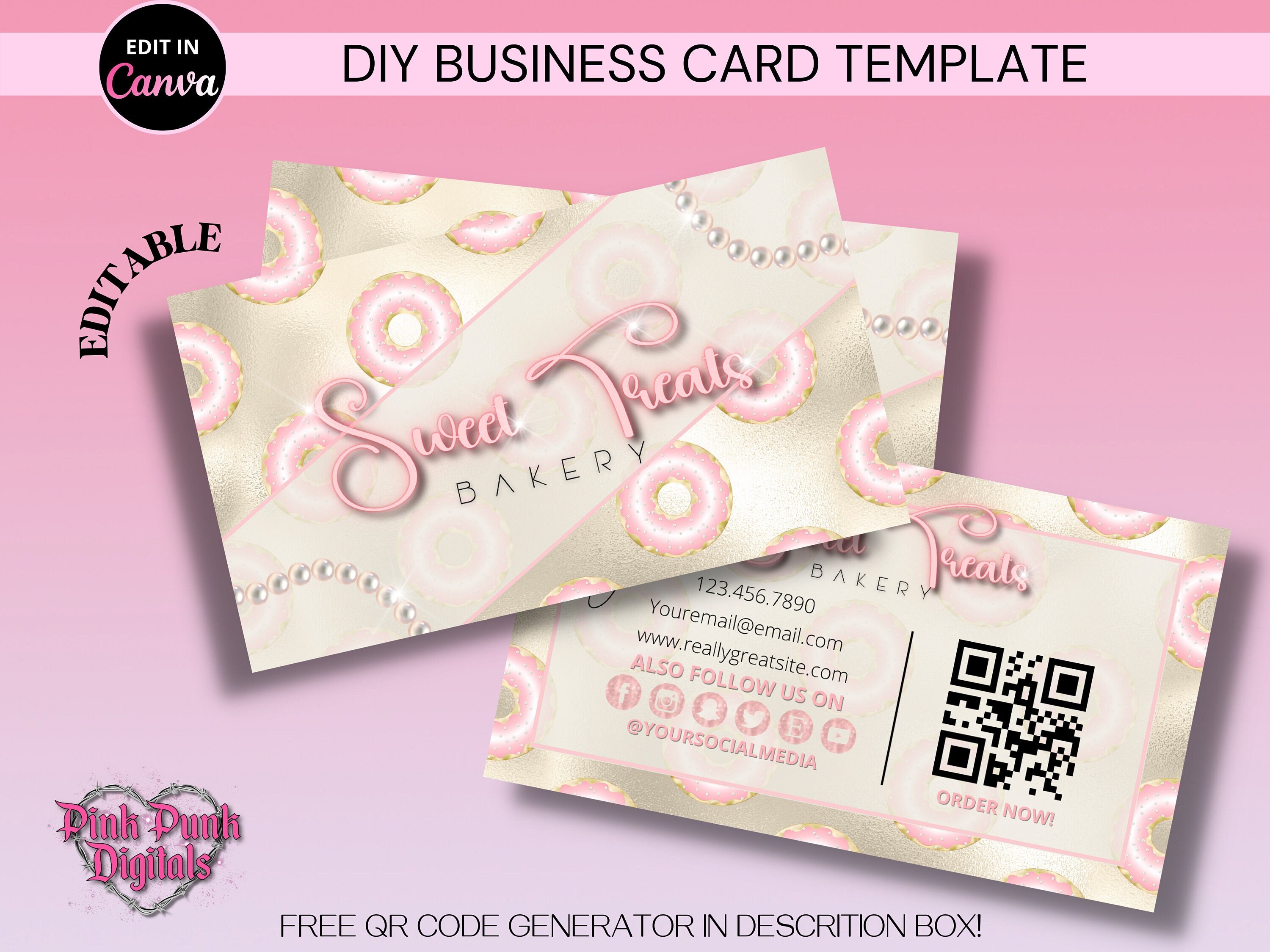 Cake Business Cards Templates Free