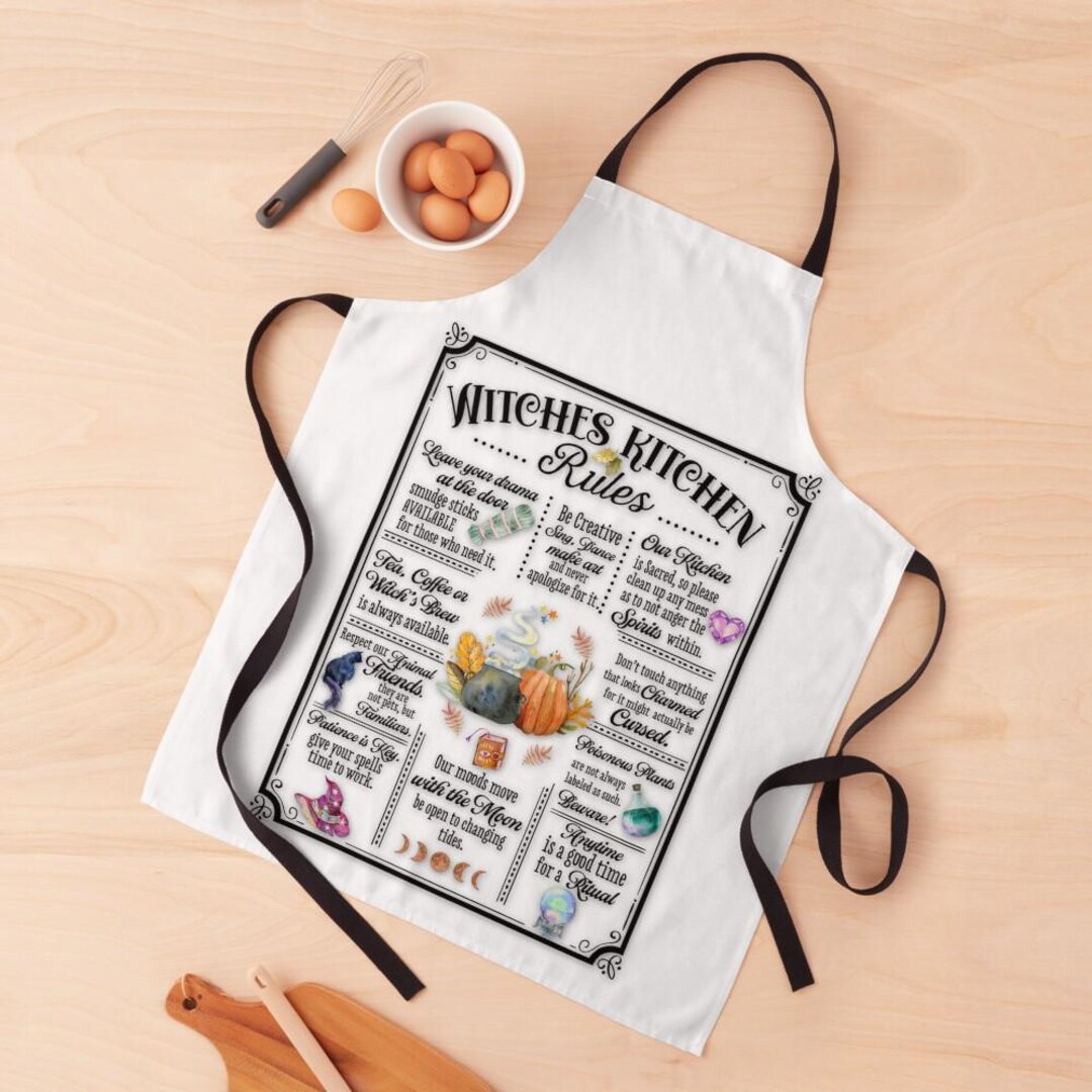 Witches Kitchen Rules Witchy Apron, Kitchen Witch, Magic Kitchen ...