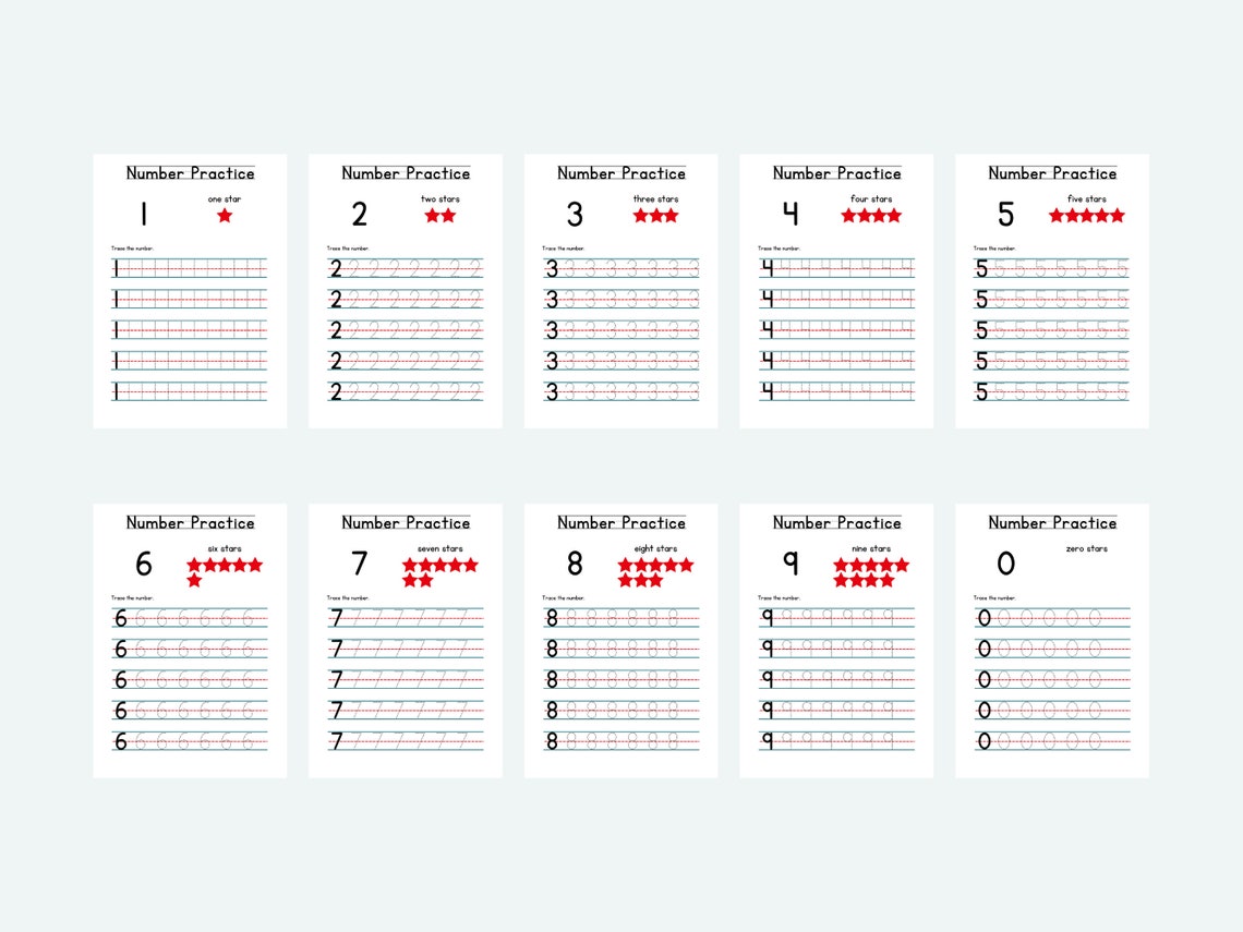 Printable Number Worksheets Number Tracing Printable, Homeschool ...