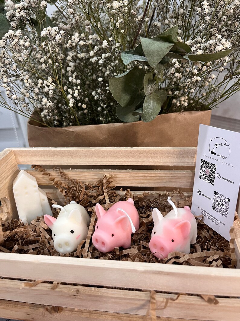 Piglet Candles | Bubble Gum Scented | Valentine Gift | Animal Candles ...