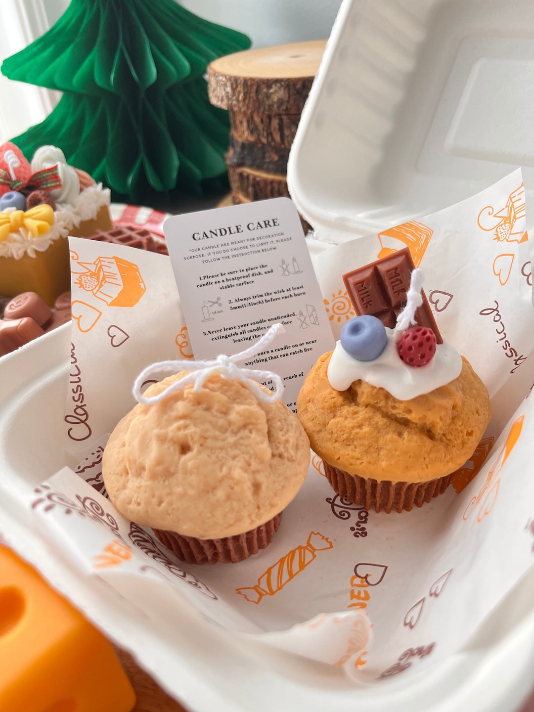 Cupcake Candle, Food Shaped Candle, Soy Wax Scented Candle, Muffin ...