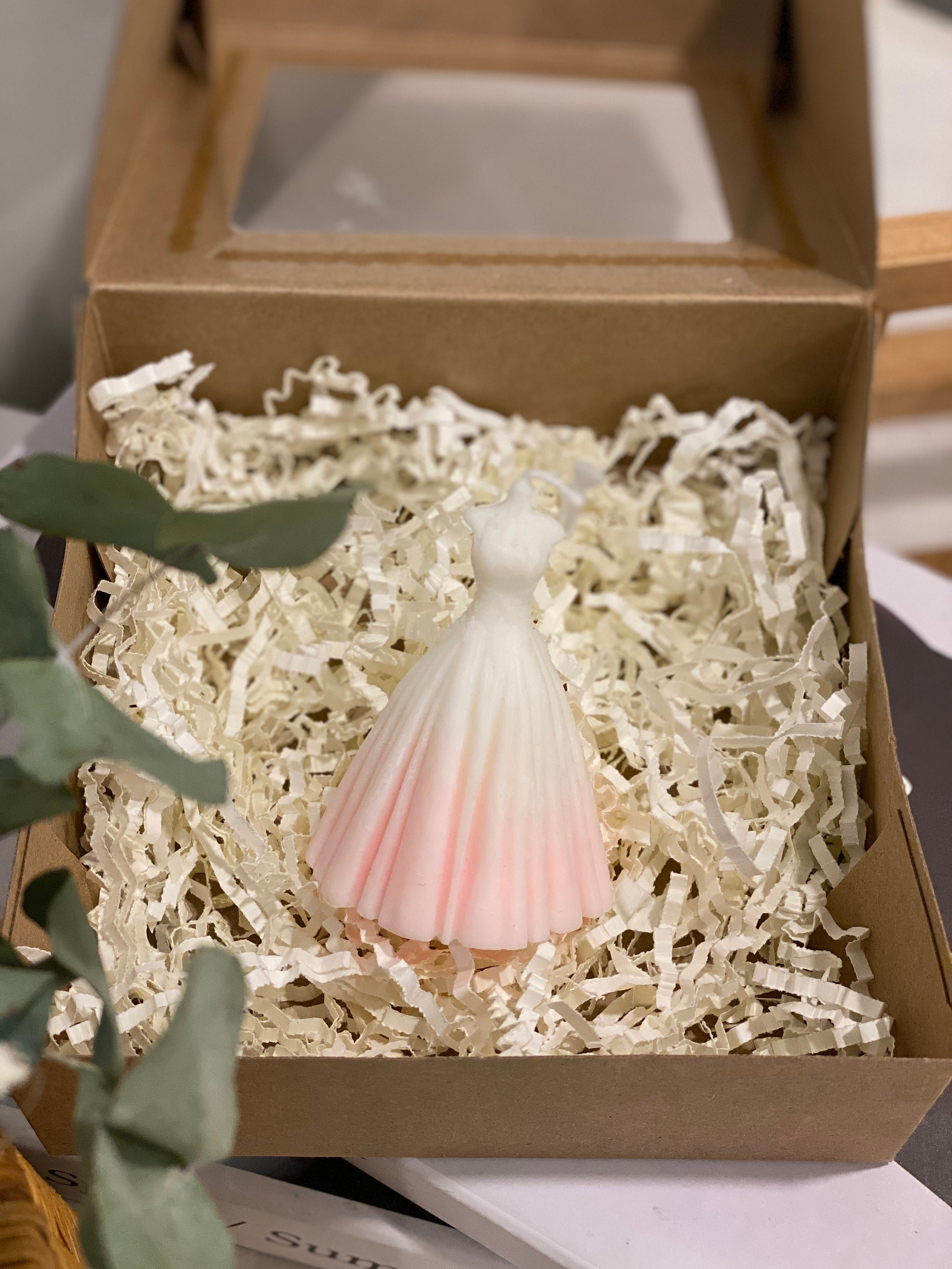 Candle Gift Box, Handmade Gift Box, Wedding Candles, Pink Rose Candle ...