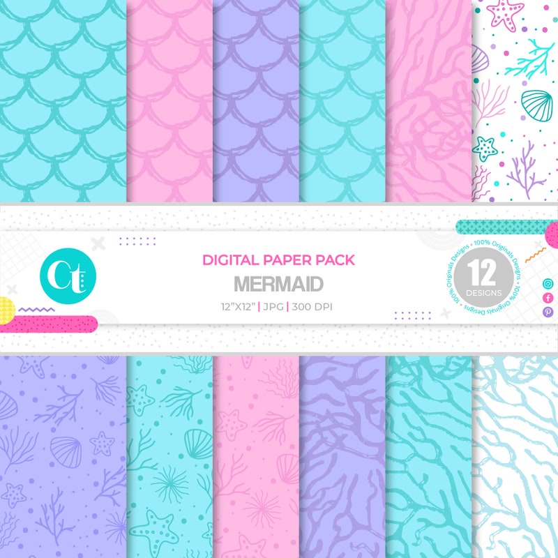 Mermaid Paper - Etsy