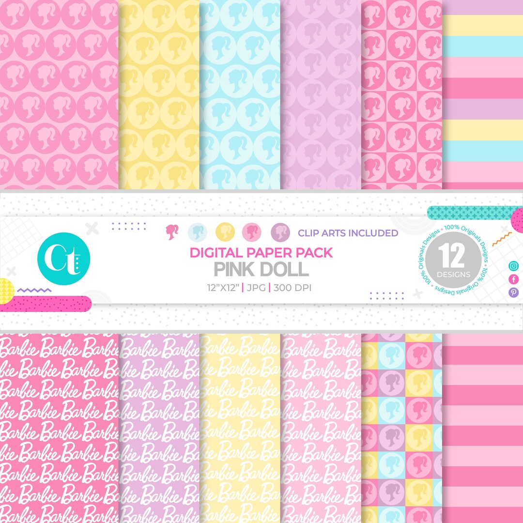 Doll Digital Paper, Barb Inspiration Designs, Barb Svg, Barb Patter ...