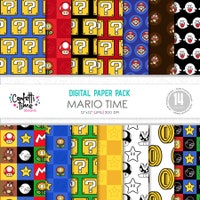 Mario Digital Paper Pack: Scrapbook Designs (digital Download) - Etsy