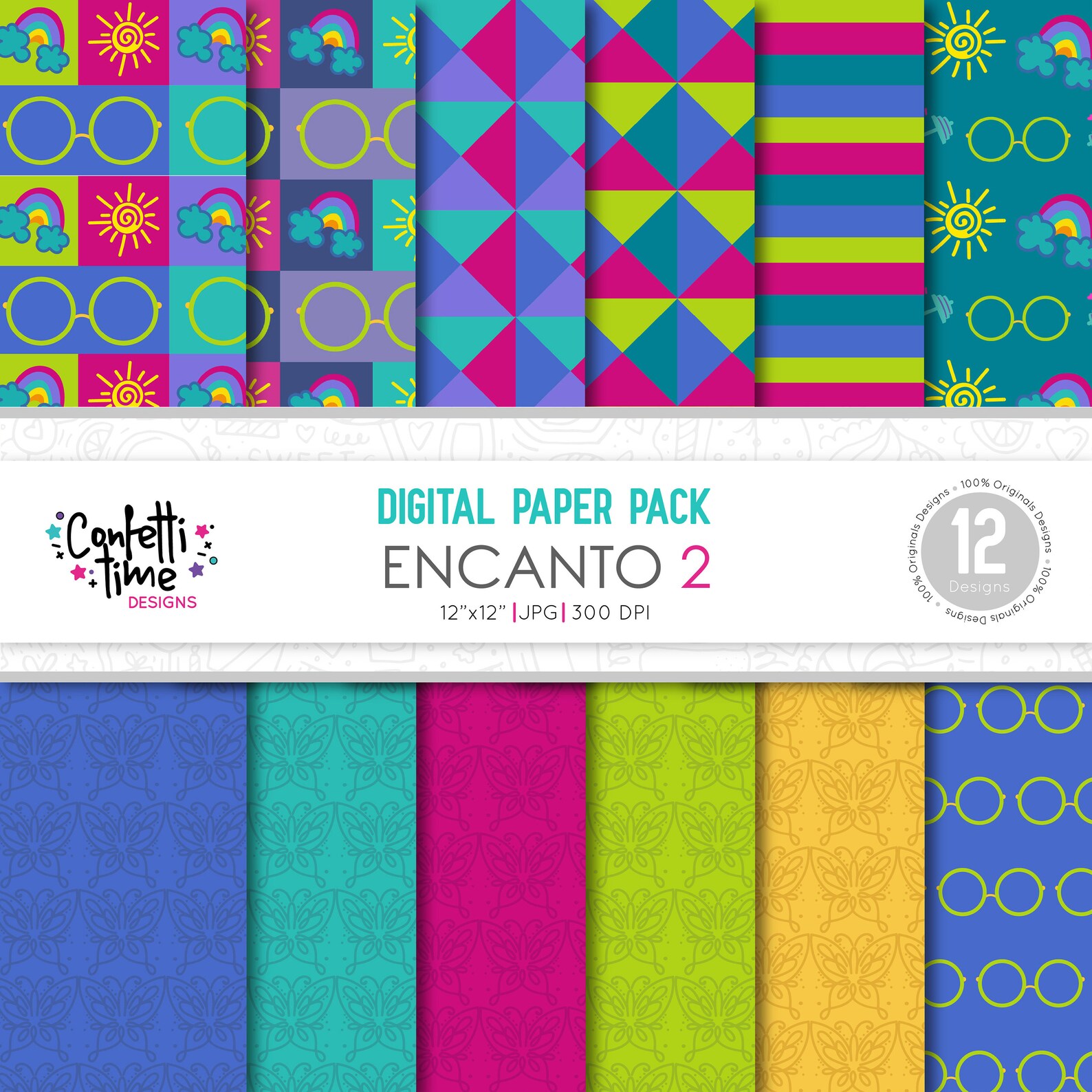 Encanto Digital Paper Encanto Movie Encanto Birthday Party - Etsy Finland