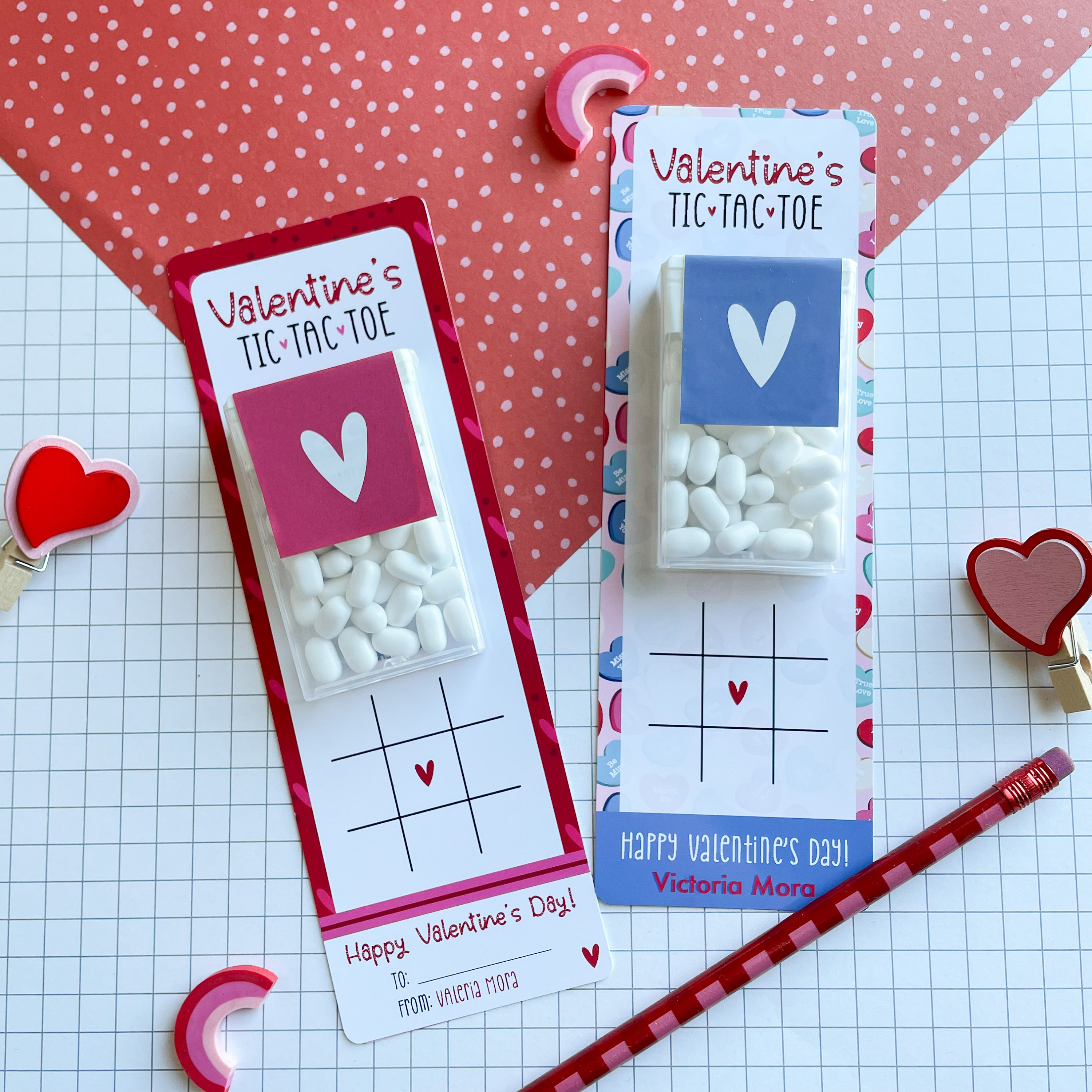 San Valentine Tic Tac Toe Card, Printable Card, San Valentine Tic Tac ...