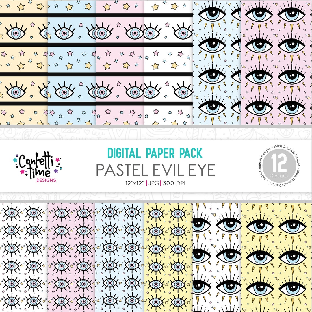 Evil Eye Digital Paper, Evil Eye, Evil Eye Digital Paper, Evil Eye ...