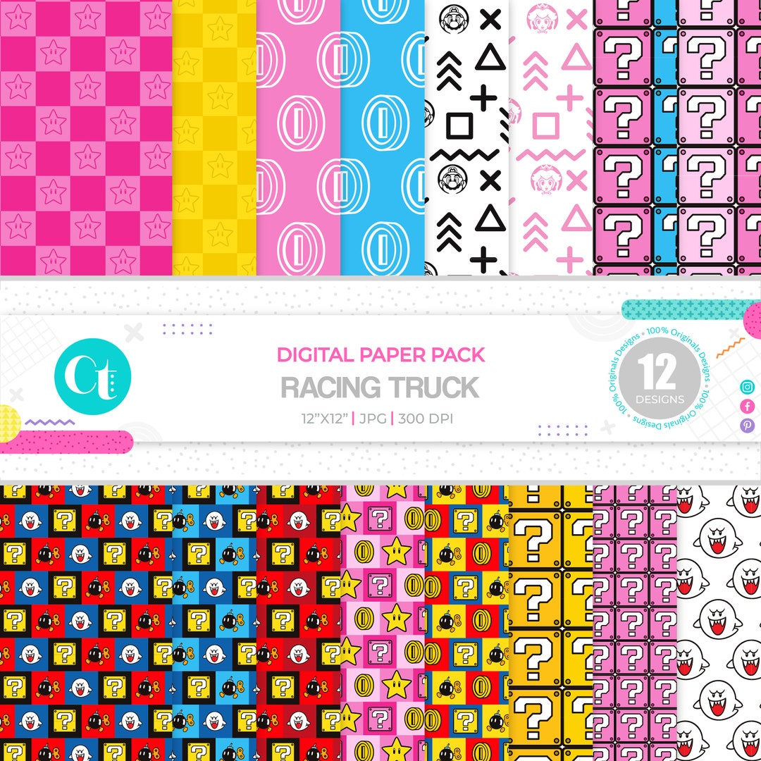 Inspiration Mario Digital Paper, Inspiration Super Mario Paper, Super ...