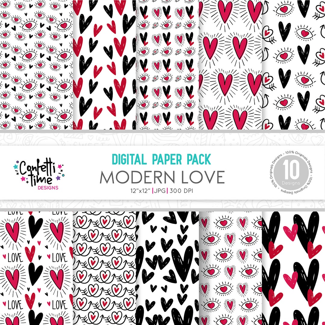 Heart Digital Paper, Love Digital Paper, Amor Digital Paper,amor ...