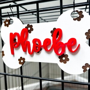Personalized Wooden Dog Crate Sign, Puppy Kennel Nameplate, Custom ...