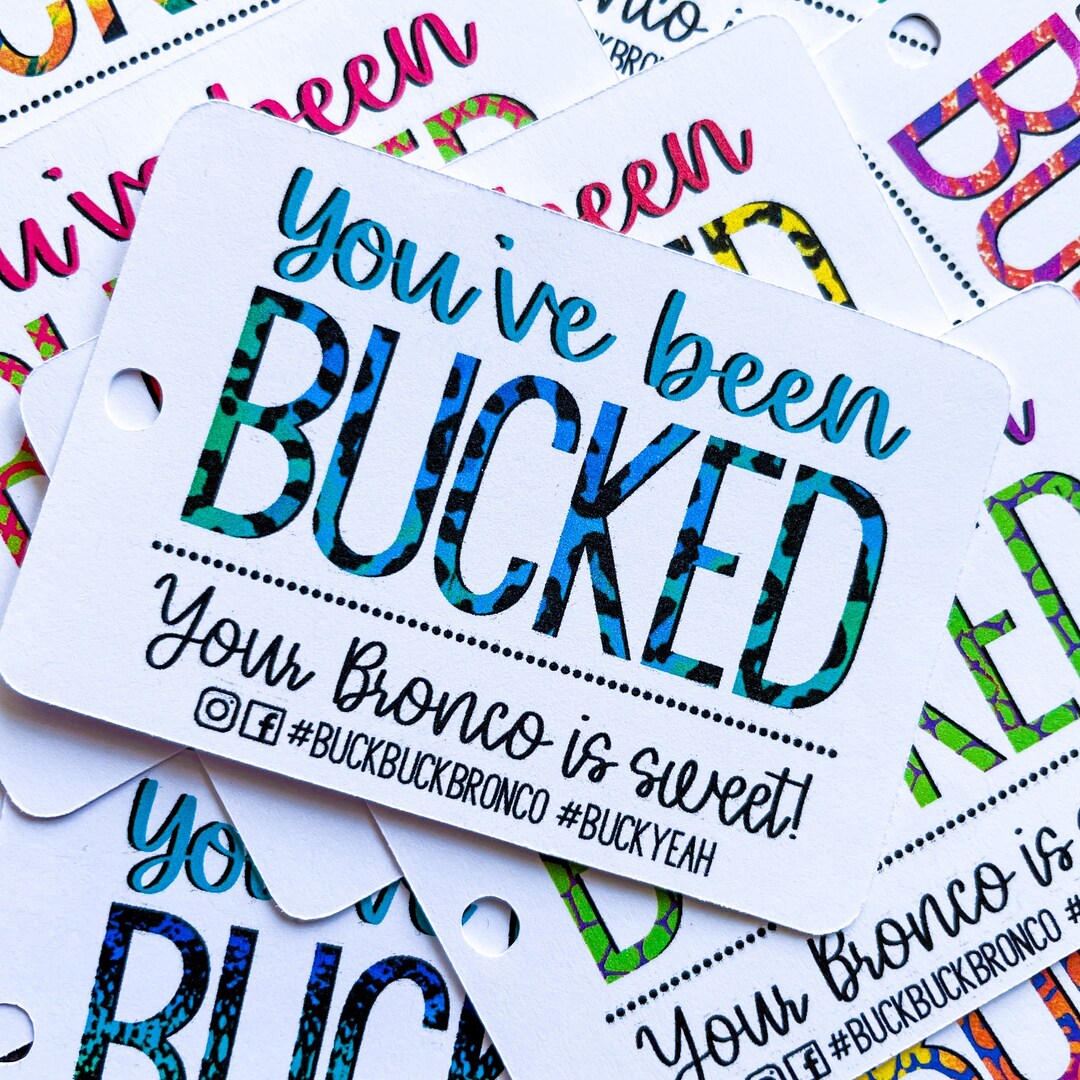 Animal Print Buck Bronco Tags: Leopard Design, Rubber Bands Included - Etsy
