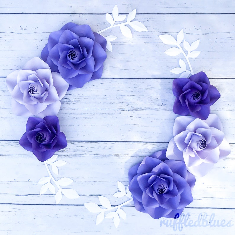 Purple Paper Flower Nursery Wall Decor Ombre Purple Party - Etsy