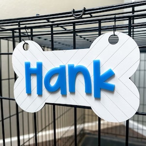 Personalized Wooden Dog Crate Sign, Puppy Kennel Nameplate, Custom ...