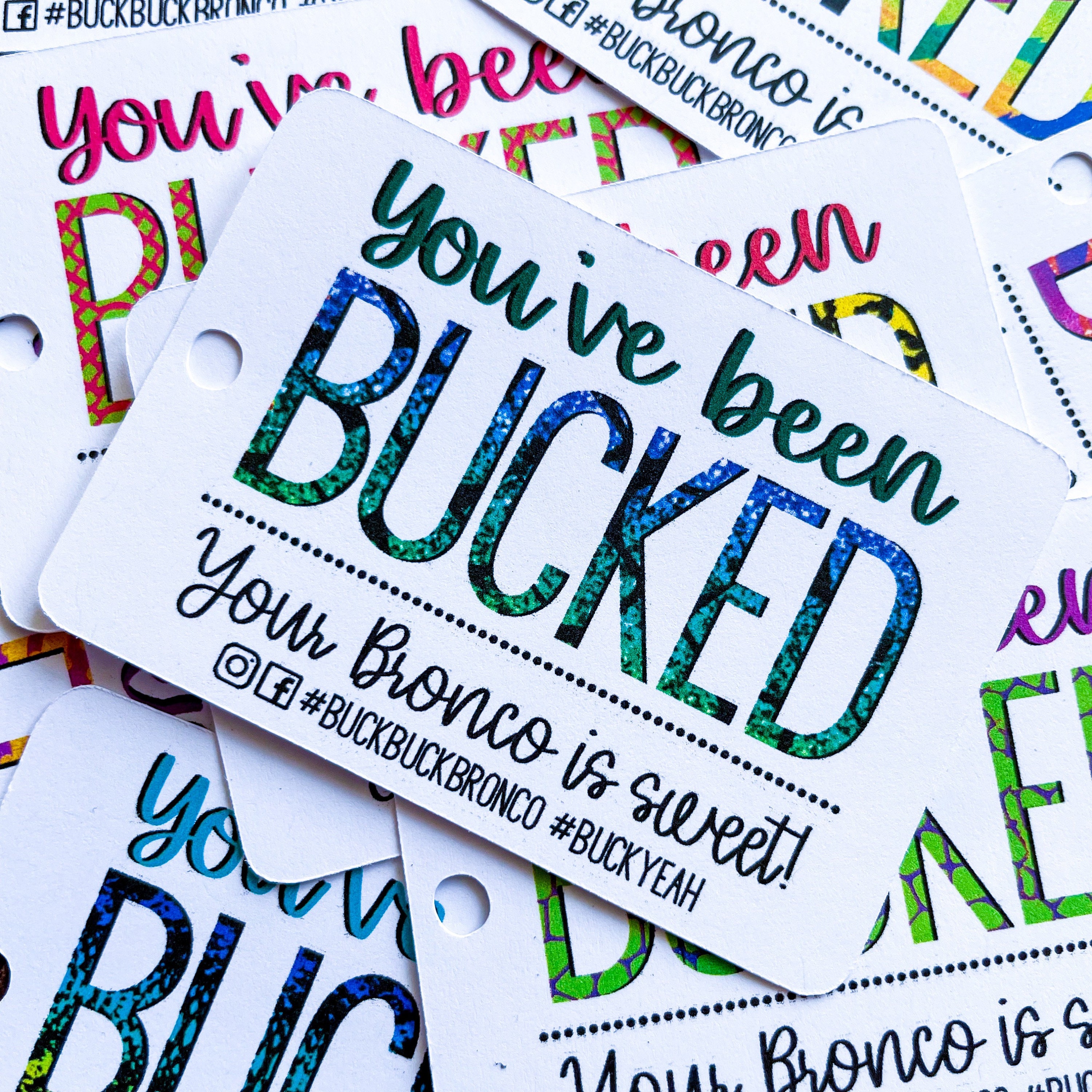 Animal Print Buck Bronco Tags: Leopard Design, Rubber Bands Included - Etsy