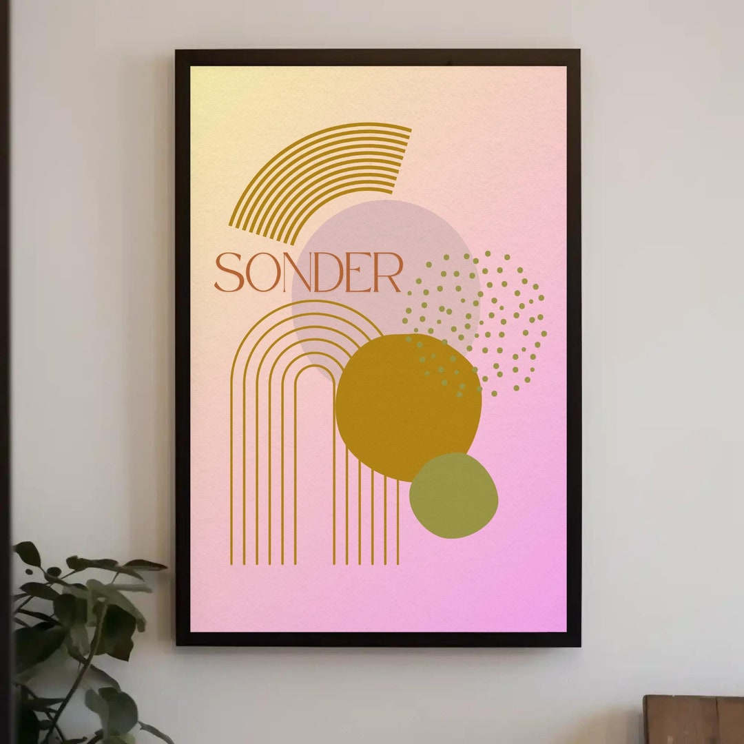 Sonder Definition Poster Print Wall Art Home Office Dorm Decor Chic ...