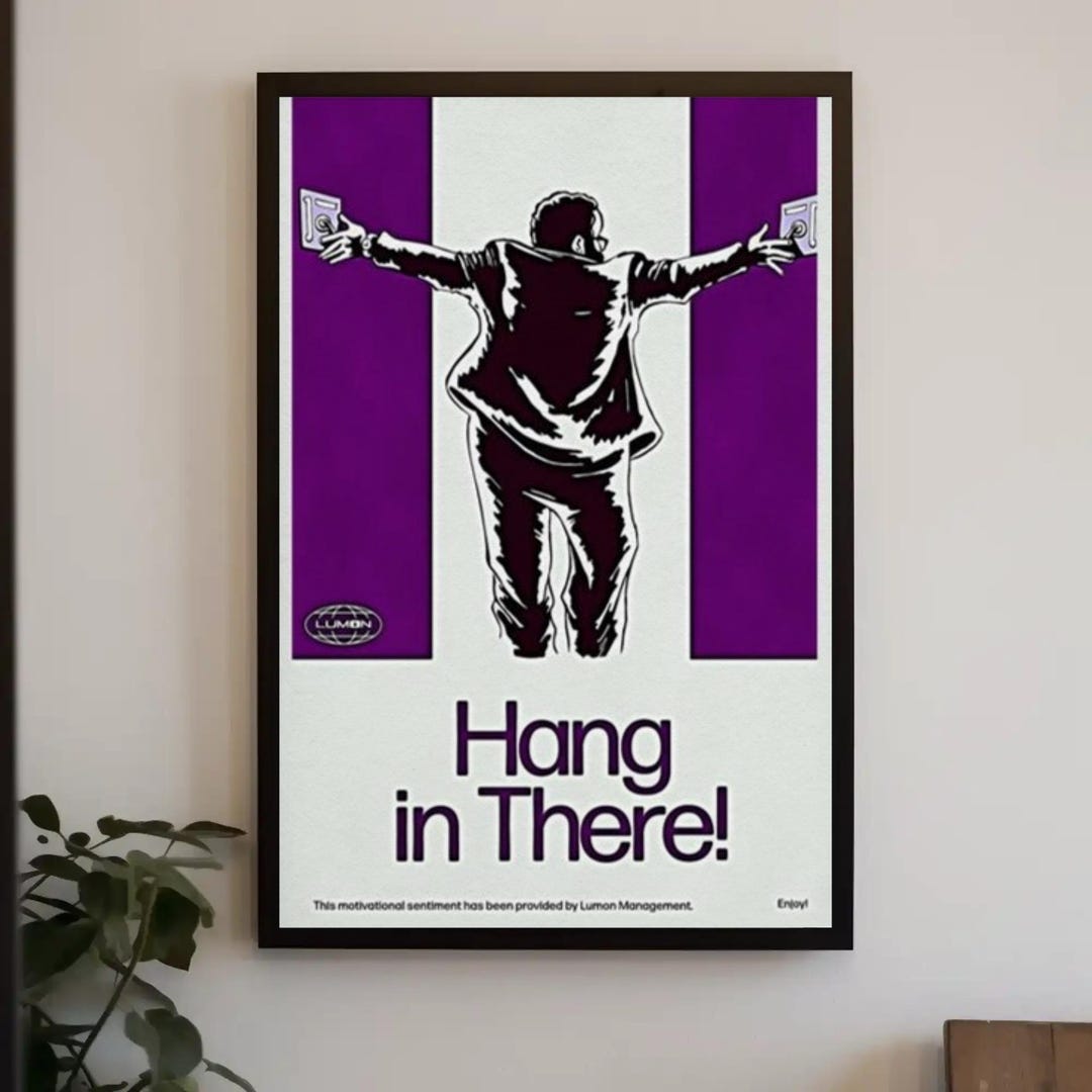 Severance Hang in There Poster Lumon Wellness Room Dylan G Poster Print ...