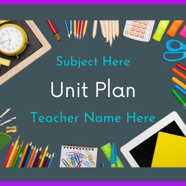 Unit Lesson Plan Template - Etsy