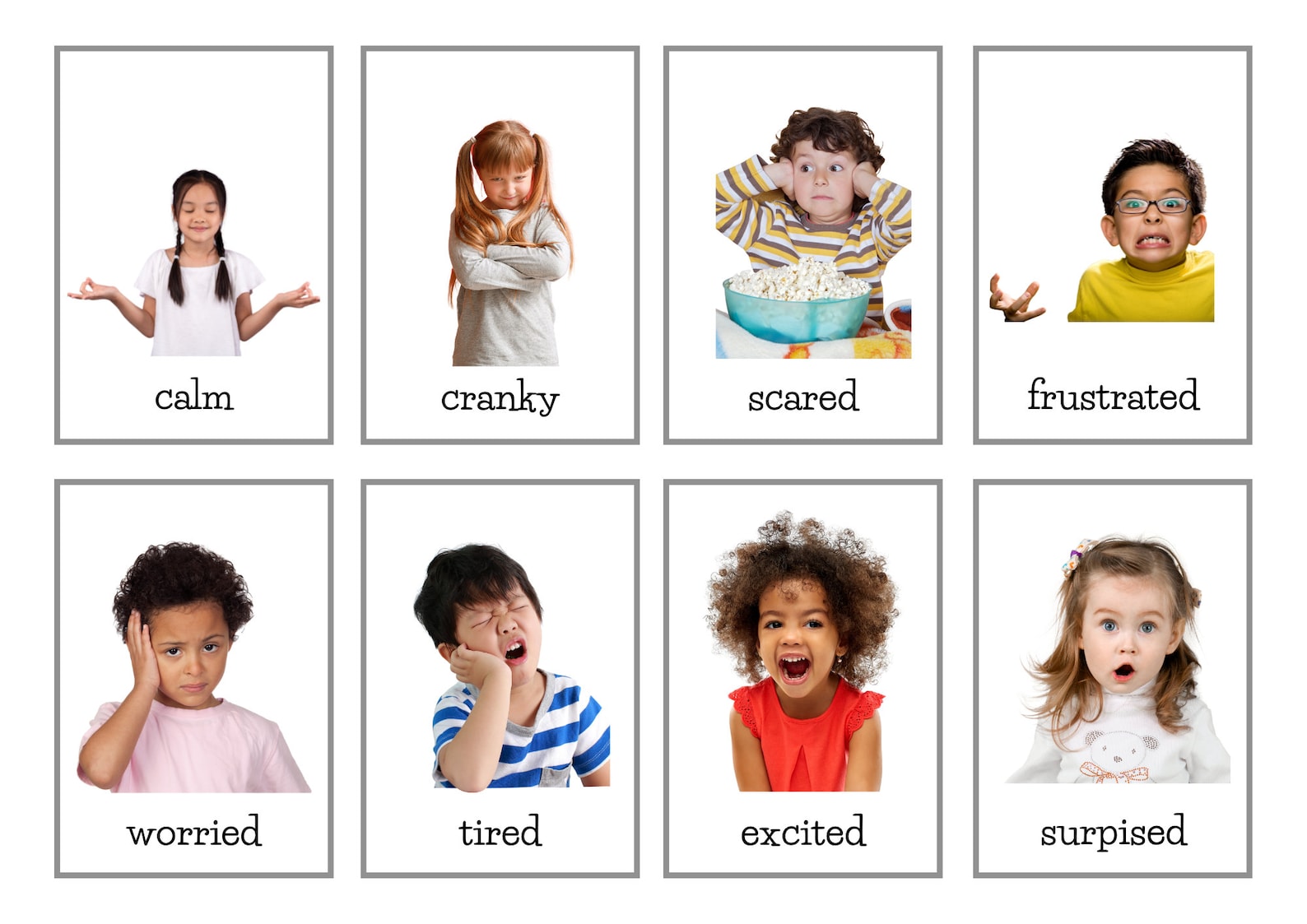 Photo Emotion Flashcards Printable Includes Photos of Real Children ...