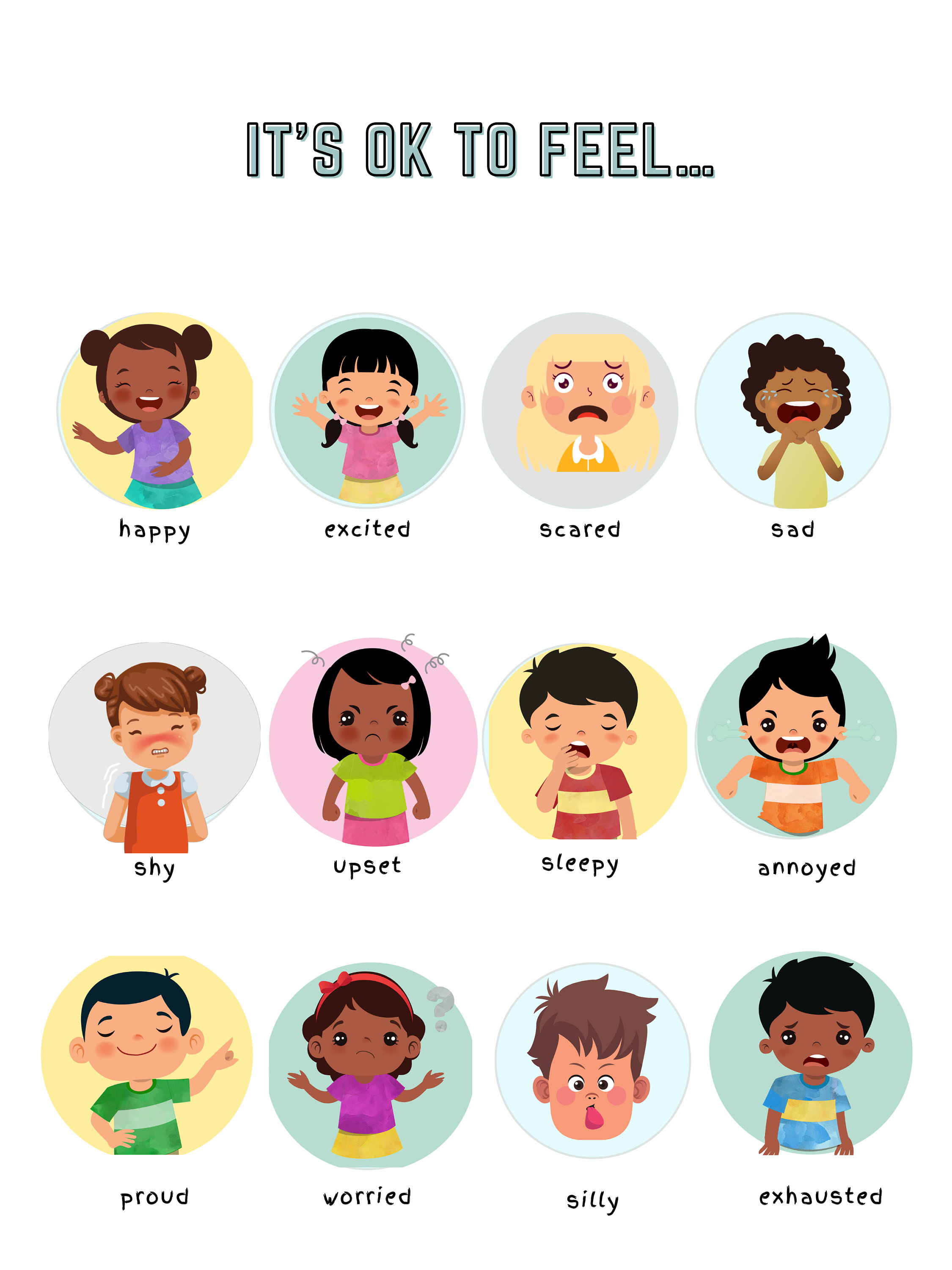 Emotions and Feelings Chart for Kids Kids Decor Homeschool Toddler ... Emotions and Feelings Chart for Kids Kids Decor Homeschool Toddler ...