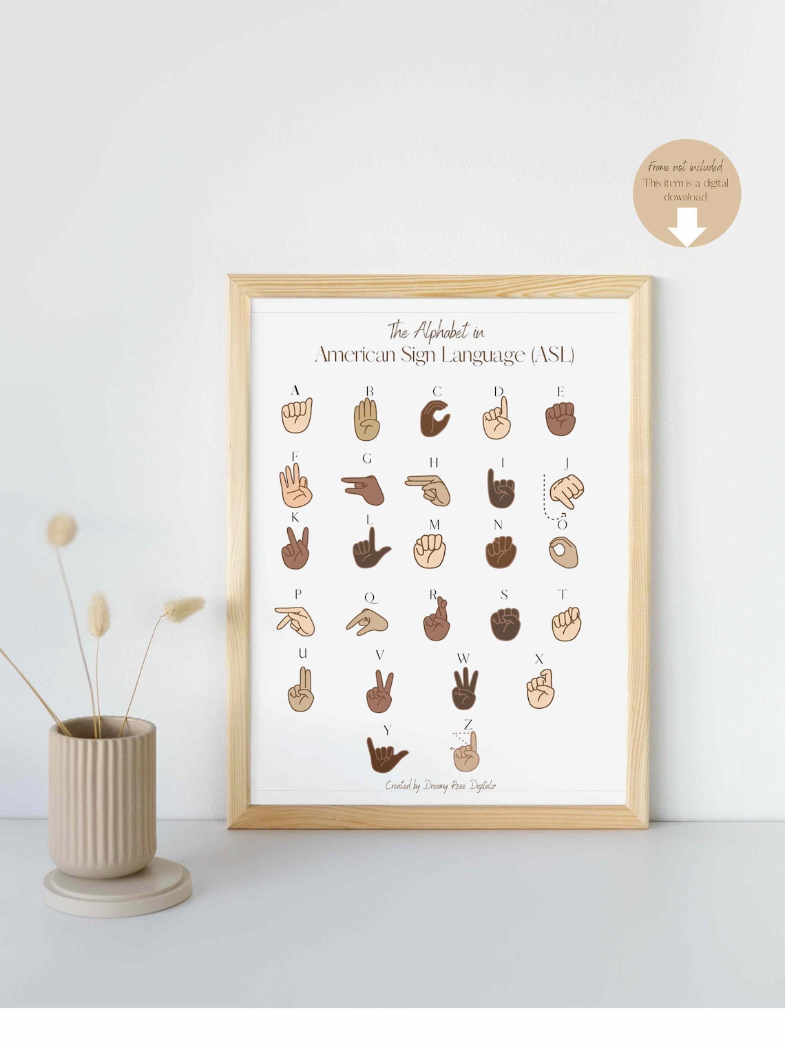 American Sign Language Poster ASL Multicultural (Download Now) - Etsy