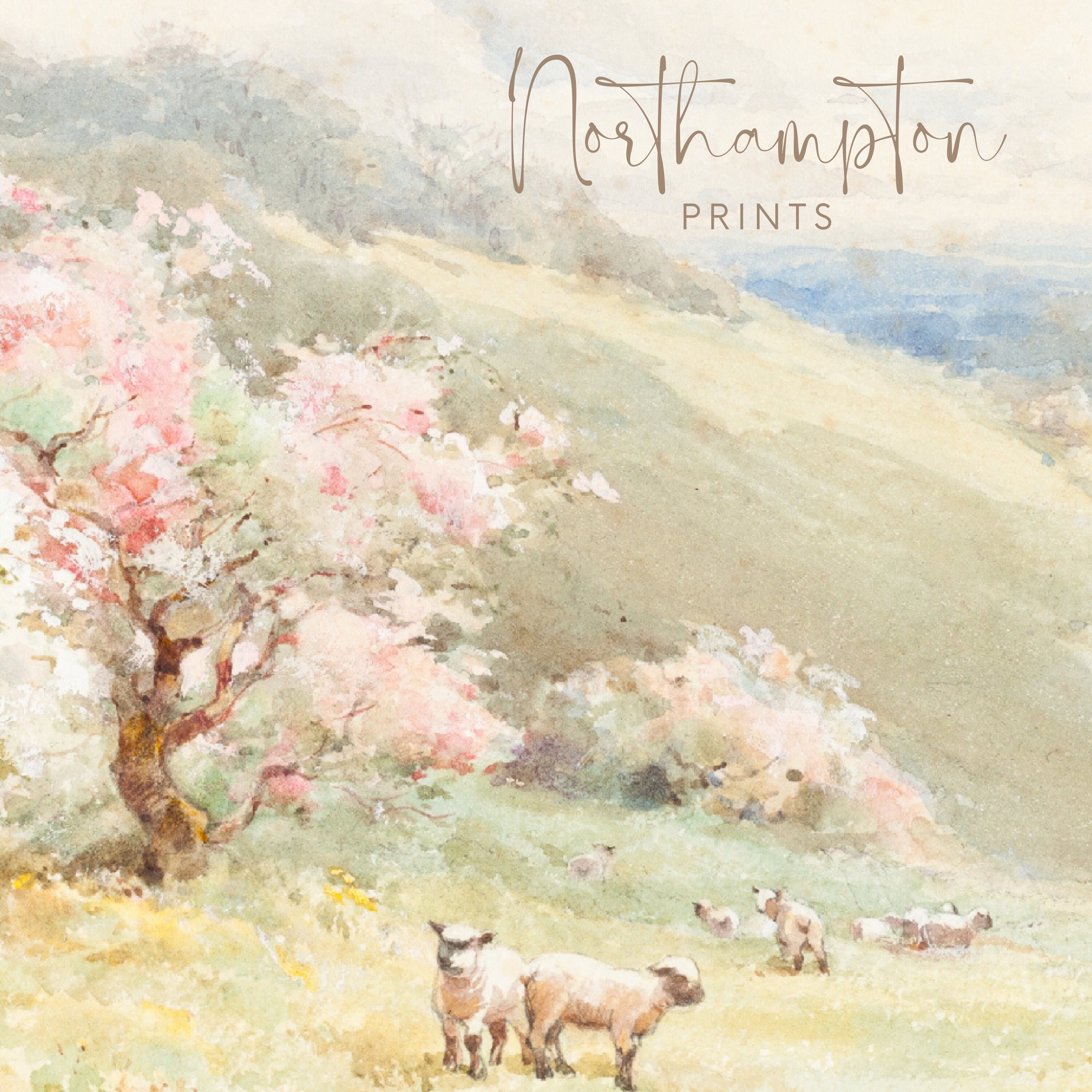 Vintage Wall Art Farmhouse Decor Spring Landscape Easter - Etsy