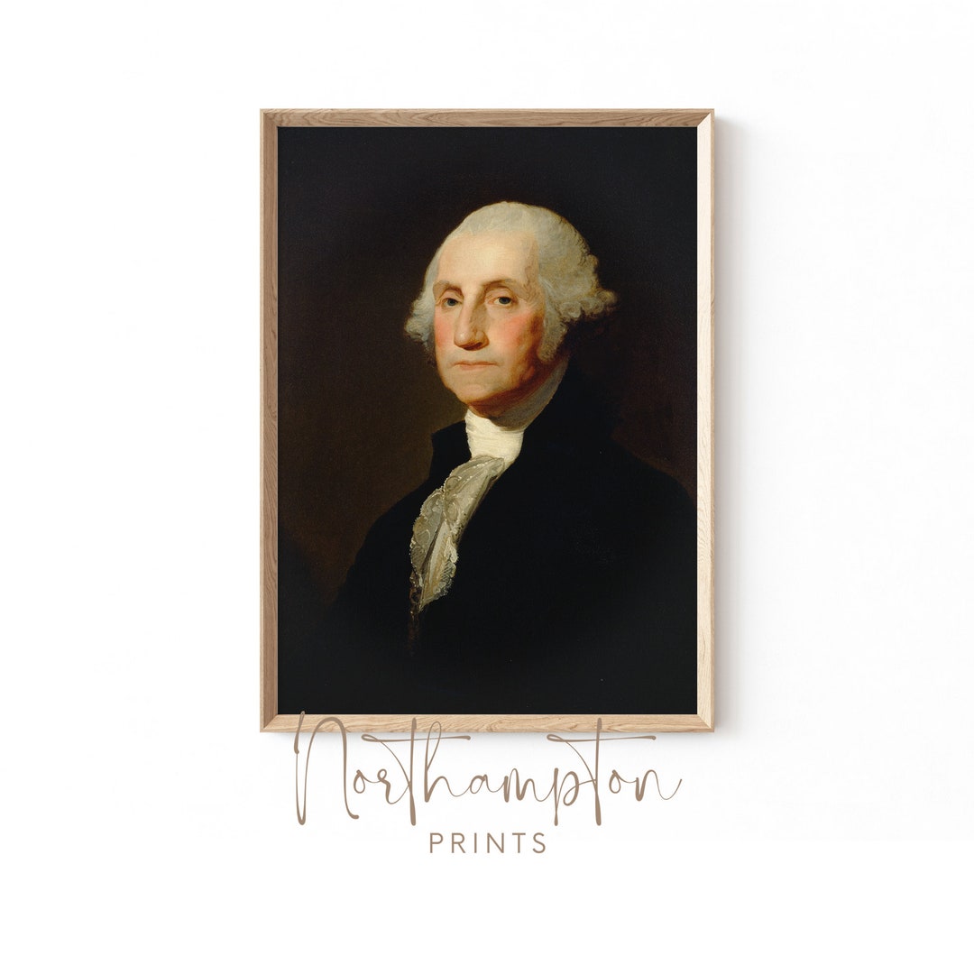 Vintage Wall Art George Washington Vintage Portrait American Art ...
