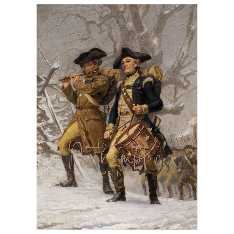 Vintage Wall Art American Revolution Revolutionary War American Art ...
