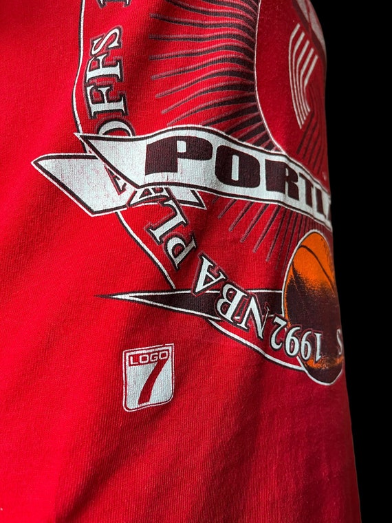 Vintage 1992 NBA Portland Trailblazers Logo 7 T shir… - Gem Vintage 1992 NBA Portland Trailblazers Logo 7 T shir… - Gem