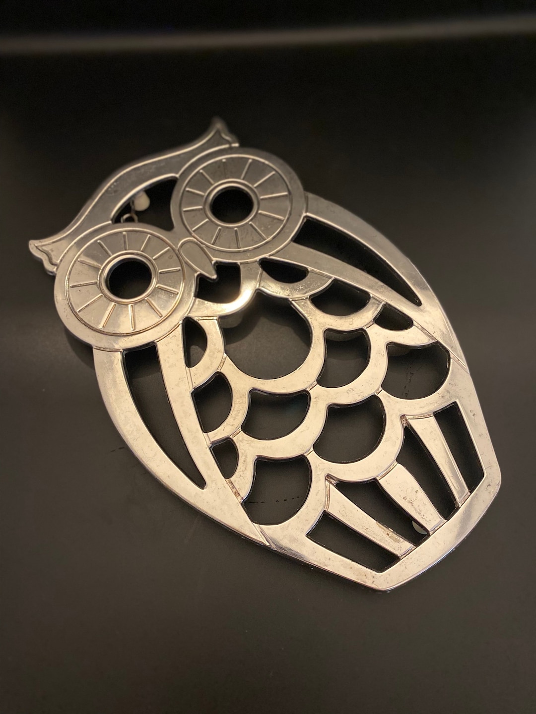Owl Trivet, "leonard" Silverplate, Wall to Table - Etsy