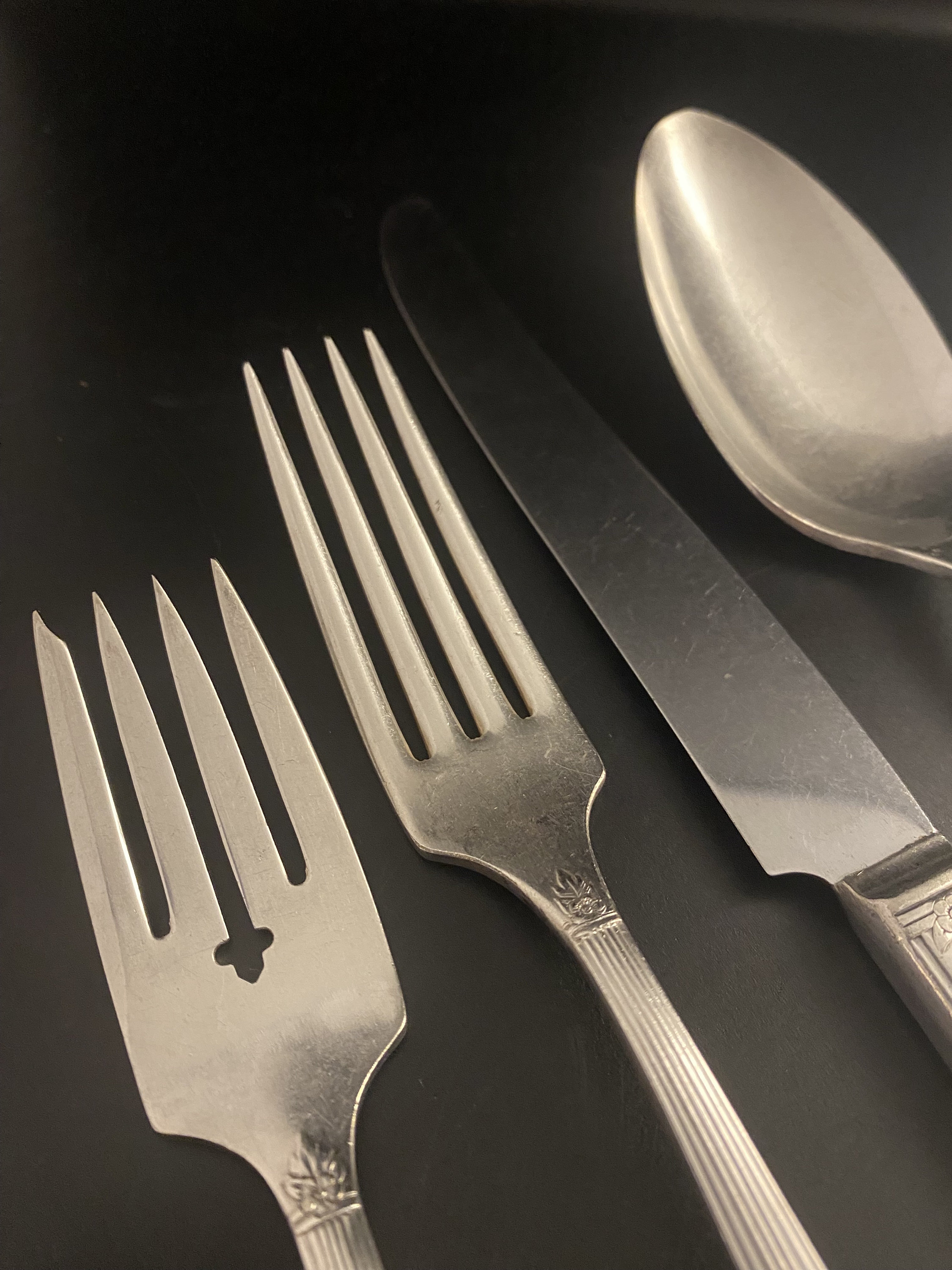 Silver Rose, Silverplate Flatware, 1940, Simeon L. + George H. Rogers ...