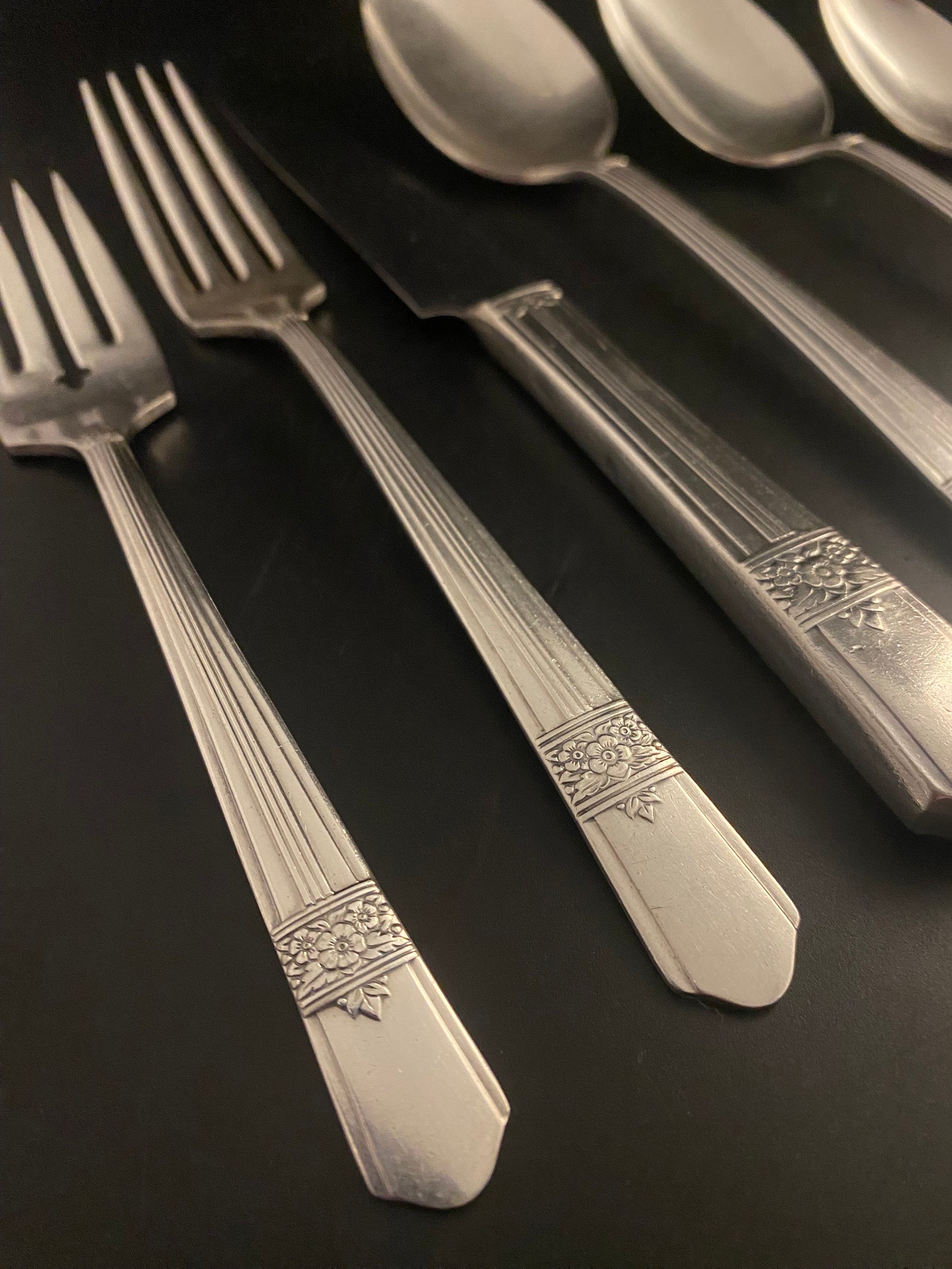 Silver Rose, Silverplate Flatware, 1940, Simeon L. + George H. Rogers ...