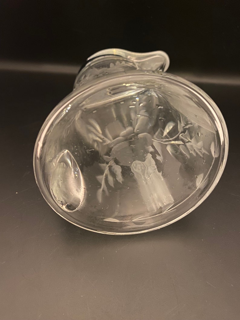 Heisey Glass Syrup Pitcher With Stainless Lid, Vintage - Etsy