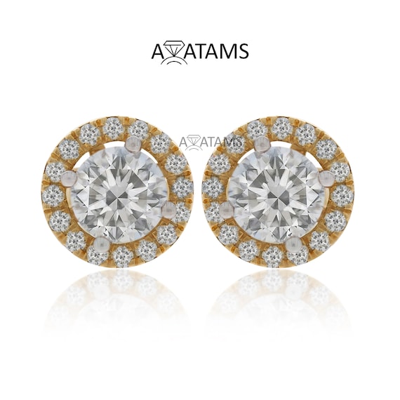 Fusion Earrings Cluster Diamond Earrings in 10kt Gold Moissanite Diamond Convertible Stud Earrings Mother Daughter Earrings Etsy