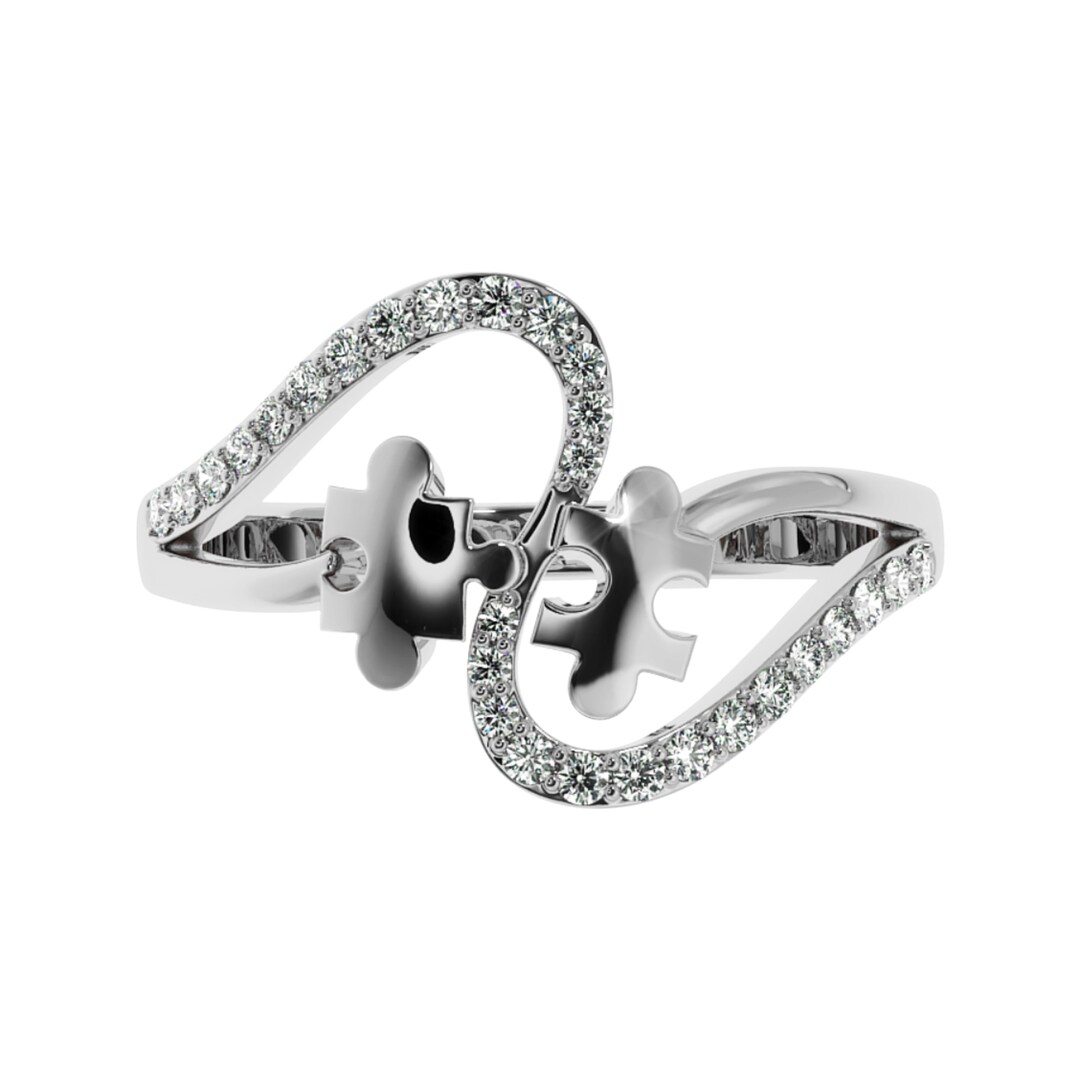 Diamond Puzzle Ring | Custom Wedding Band | Genuine Natural Diamond ...