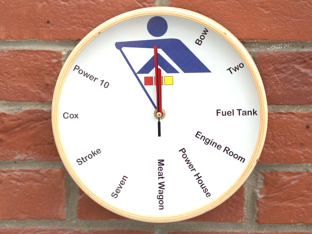 Rowing Wall Clock - 10" Bamboo Frame Radio Controlled - Etsy