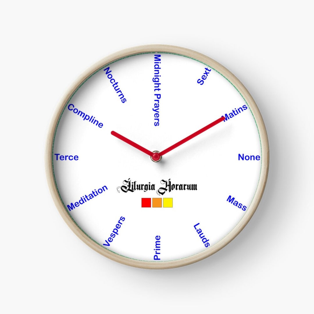 Canonical Hours Wall Clock With Prayer Times - Etsy