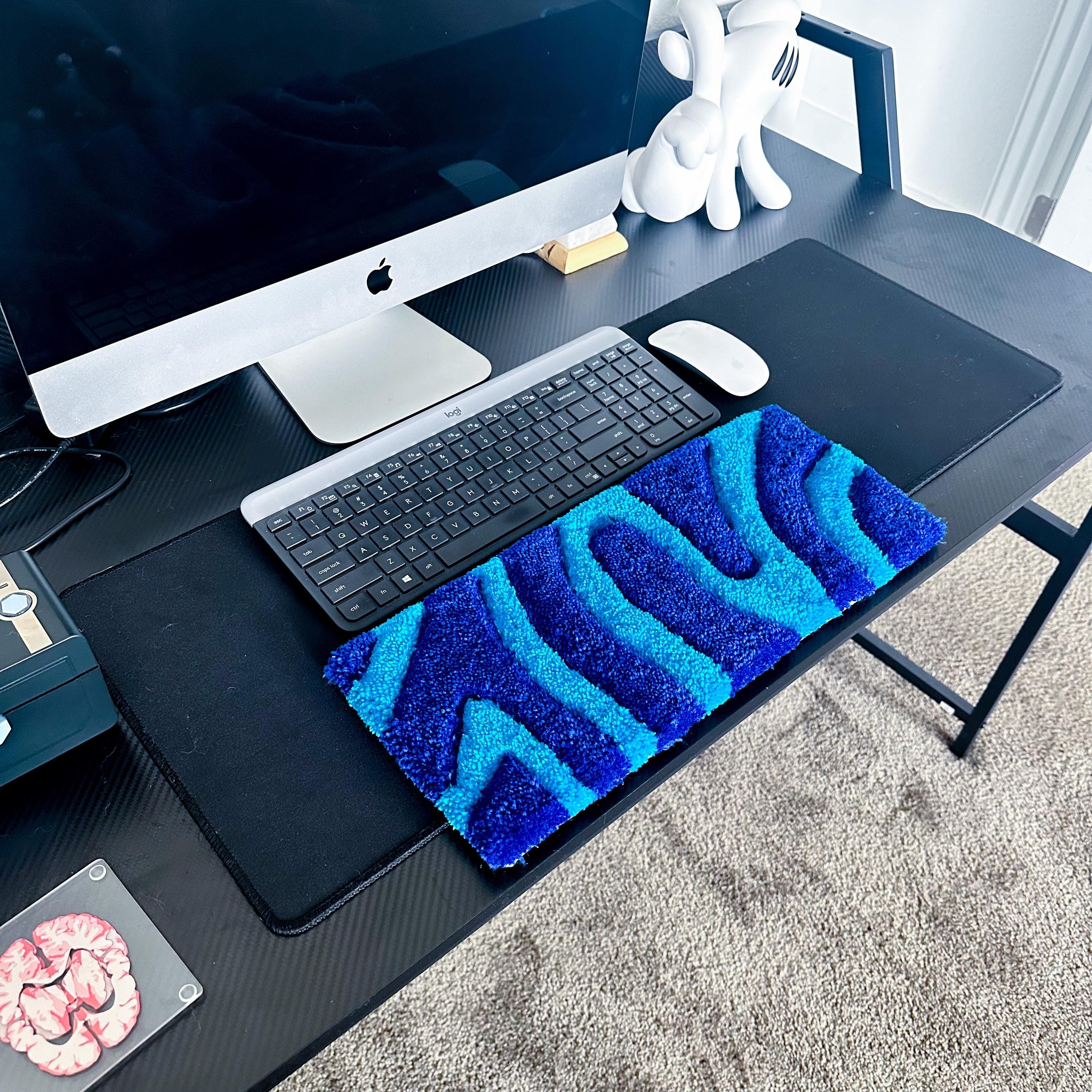 Blue Waves Custom Keyboard Wrist Rest Rug - Etsy