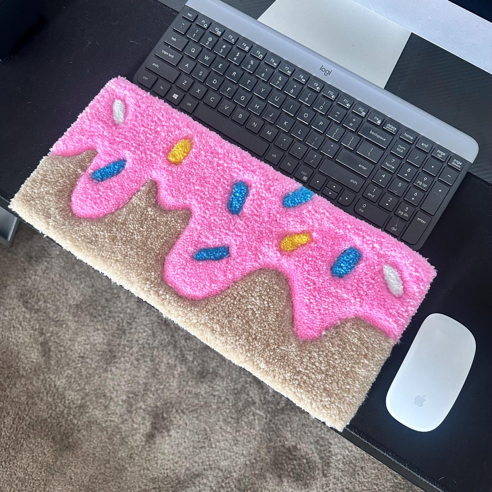 Sprinkle Donut Custom Keyboard Wrist Rest Rug - Etsy