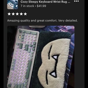 Cozy Sleepy Keyboard Wrist Rug Custom Anime Cartoon - Etsy