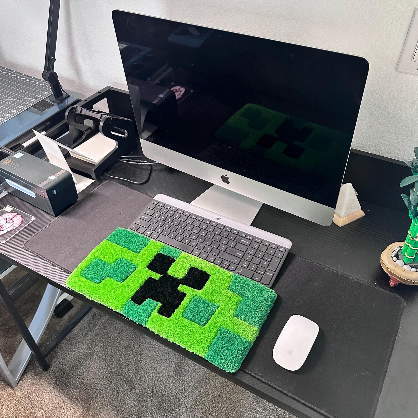 Green Block Game Keyboard Wrist Rug Custom - Etsy