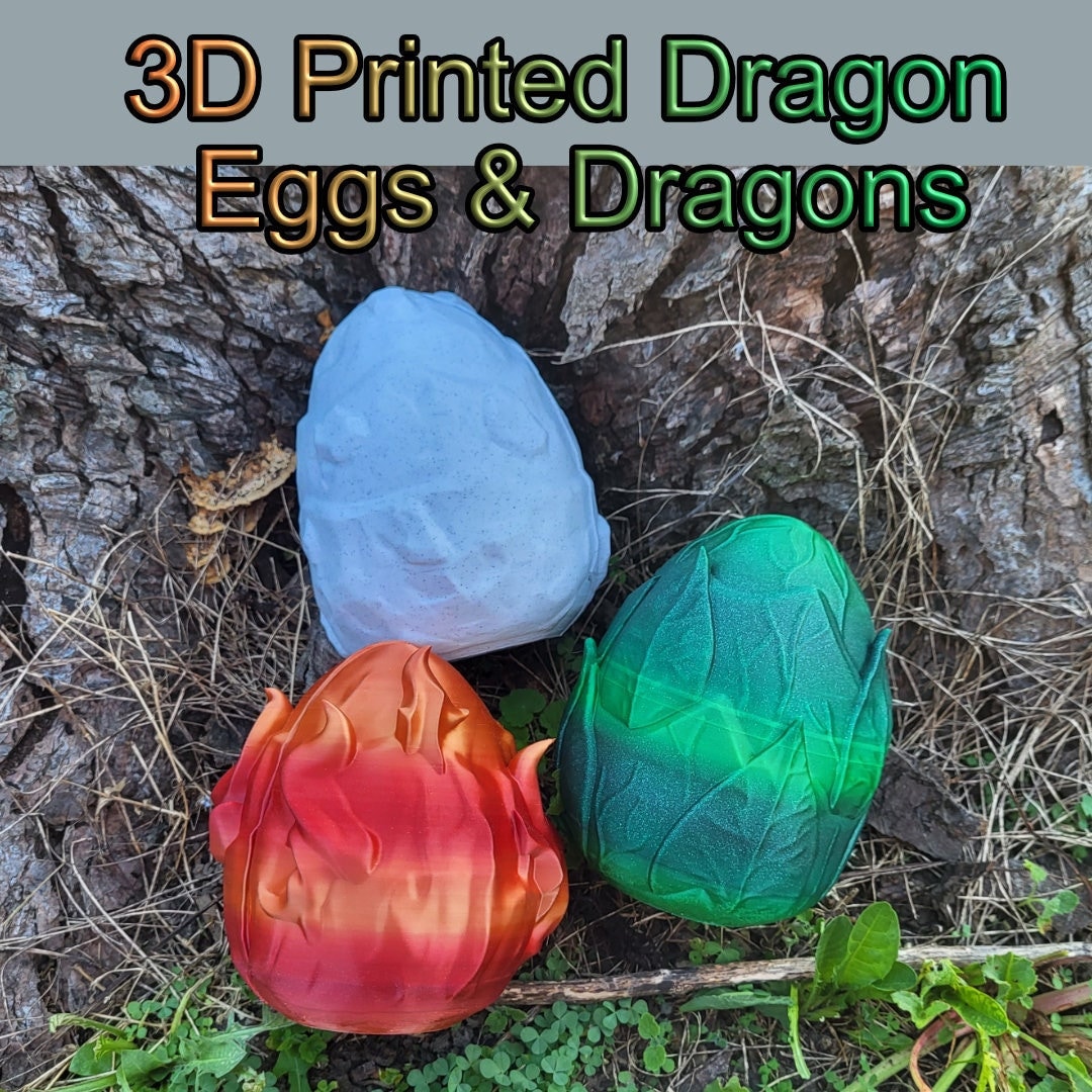 3D Printed Dragon Eggs & Dragons Crafted by Designs by Scamper - Etsy