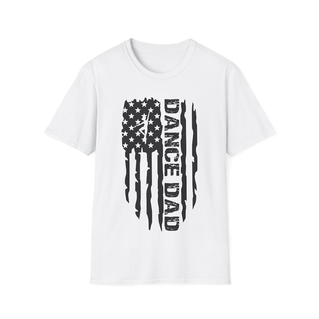 Dance Dad Distressed American Flag Dance Competition T-shirt ...