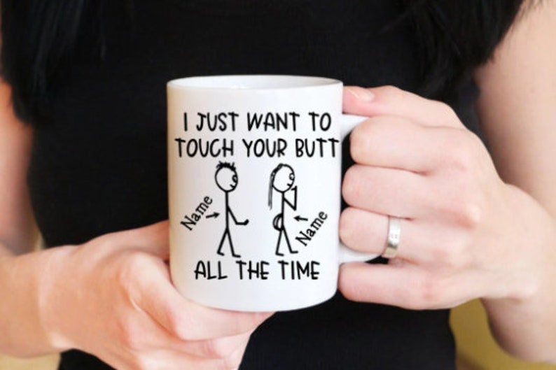 Digital File Personalized Stick Figure “I Just Want to Touch Your Butt ...