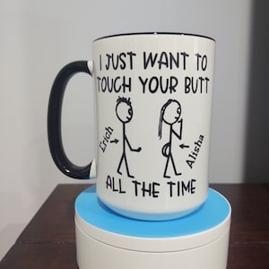 Personalized Stick Figure I Just Want to Touch Your Butt Digital File ...