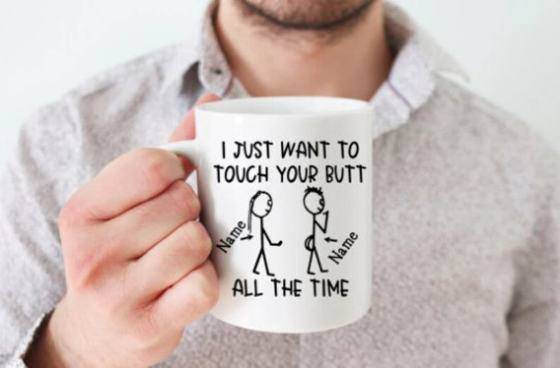 Digital File Personalized Stick Figure “I Just Want to Touch Your Butt ...