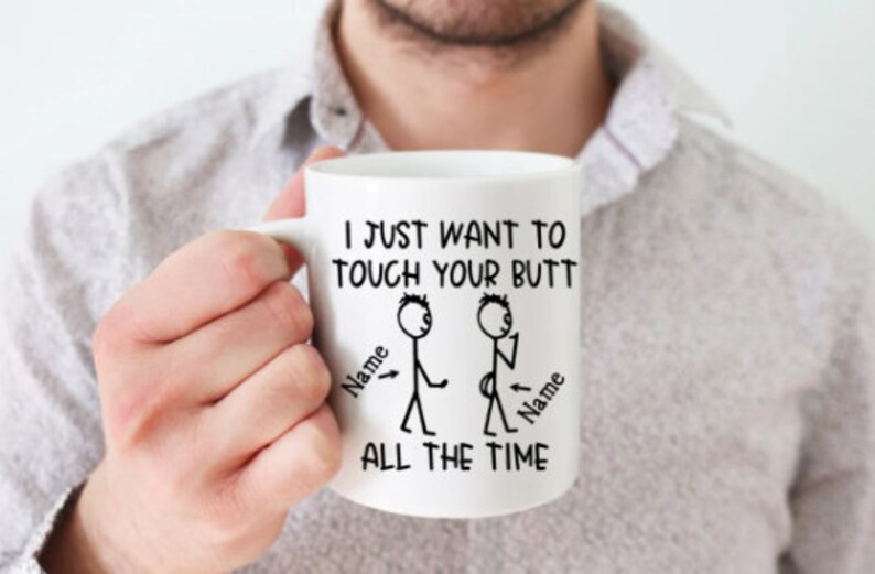 Digital File Personalized Stick Figure “I Just Want to Touch Your Butt ...
