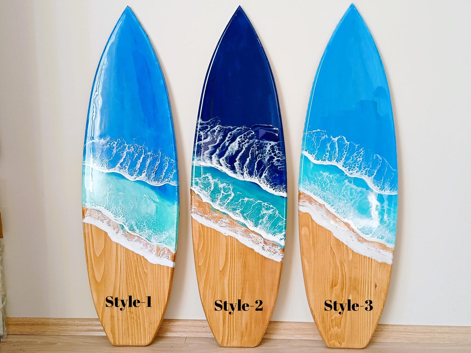 Personalized Epoxy Resin Surfboard Wall Art, Beach House Surf Decor ...