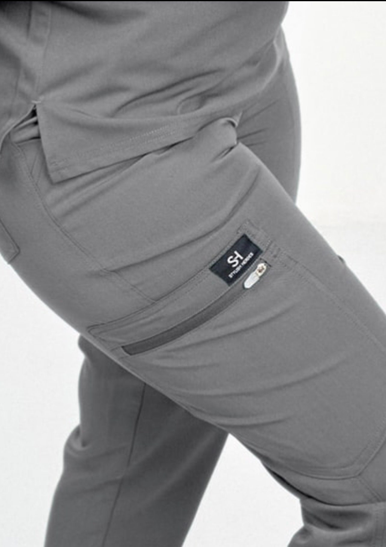 Gray V Neck Medical Scrubs Set, Nursing Scrub, Registered Nurse Uniform ...